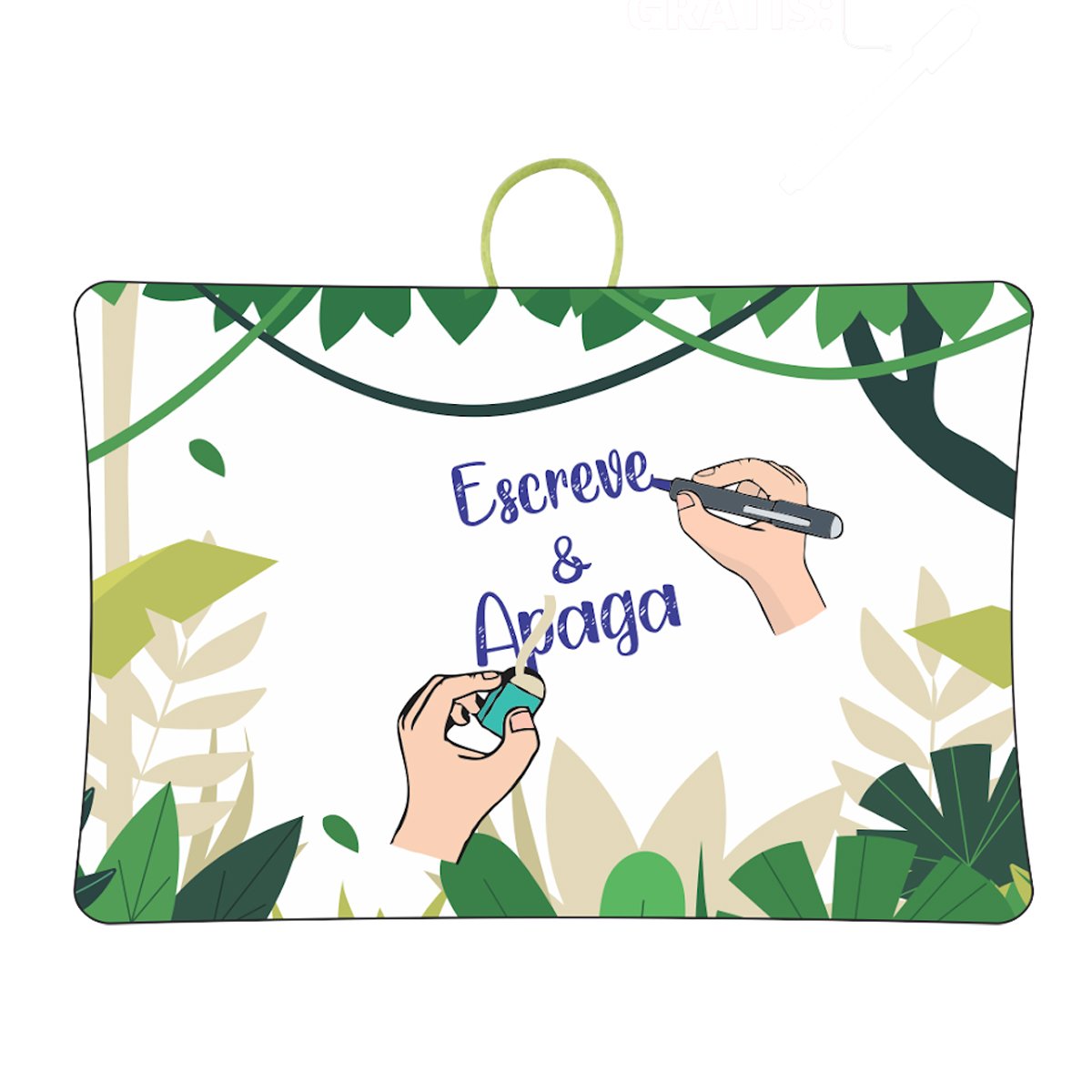 Brinquedo Lousa Animada Floresta 30x43cm em Mdf com Caneta com Apagador ...