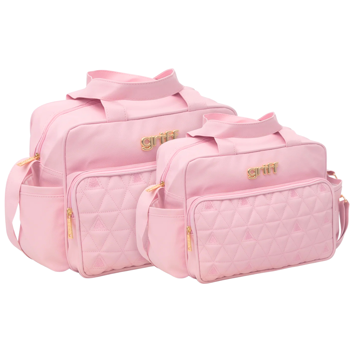 Kit Bolsas Maternidade Griff Baby Triângulo Rosa | MadeiraMadeira