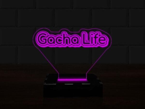 Luminária Led 3D Gacha Life Game Abajur 16 Cores e Controle ...
