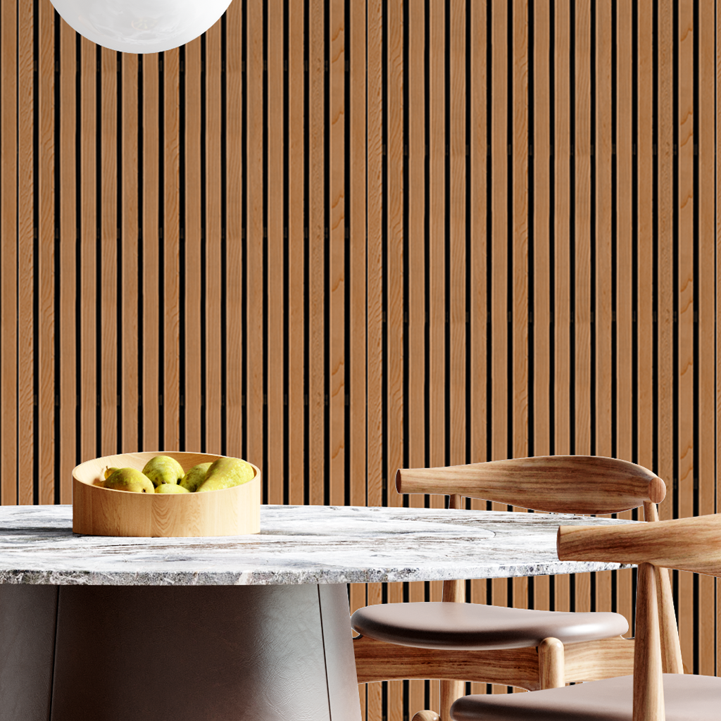 Papel De Parede Ripas De Madeira Natural Vinilico Sala 18m | MadeiraMadeira