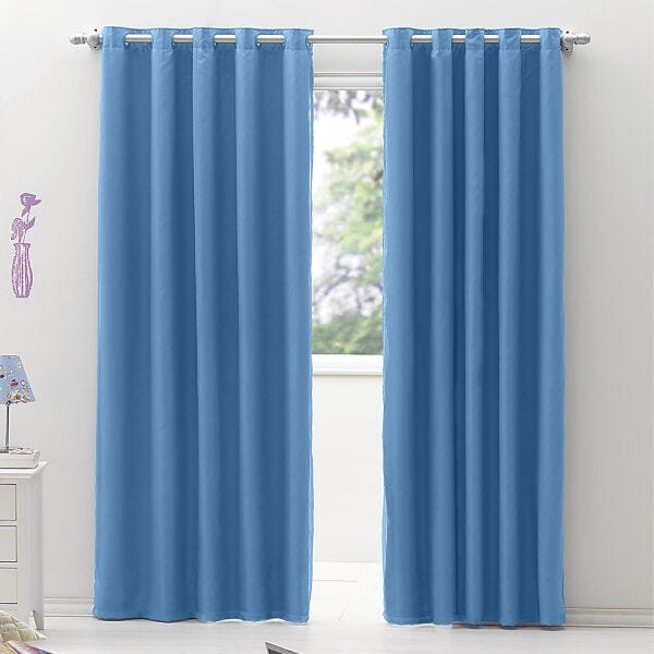 Cortina Blackout com Voil Izaltex 280 x 230cm - Azul | MadeiraMadeira