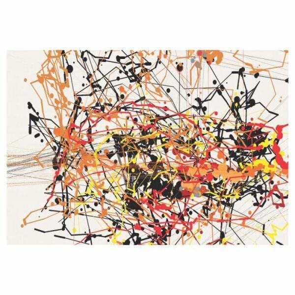 Quadro Painel 1 Peça 60X40 Pollock Iv Abstrato | MadeiraMadeira