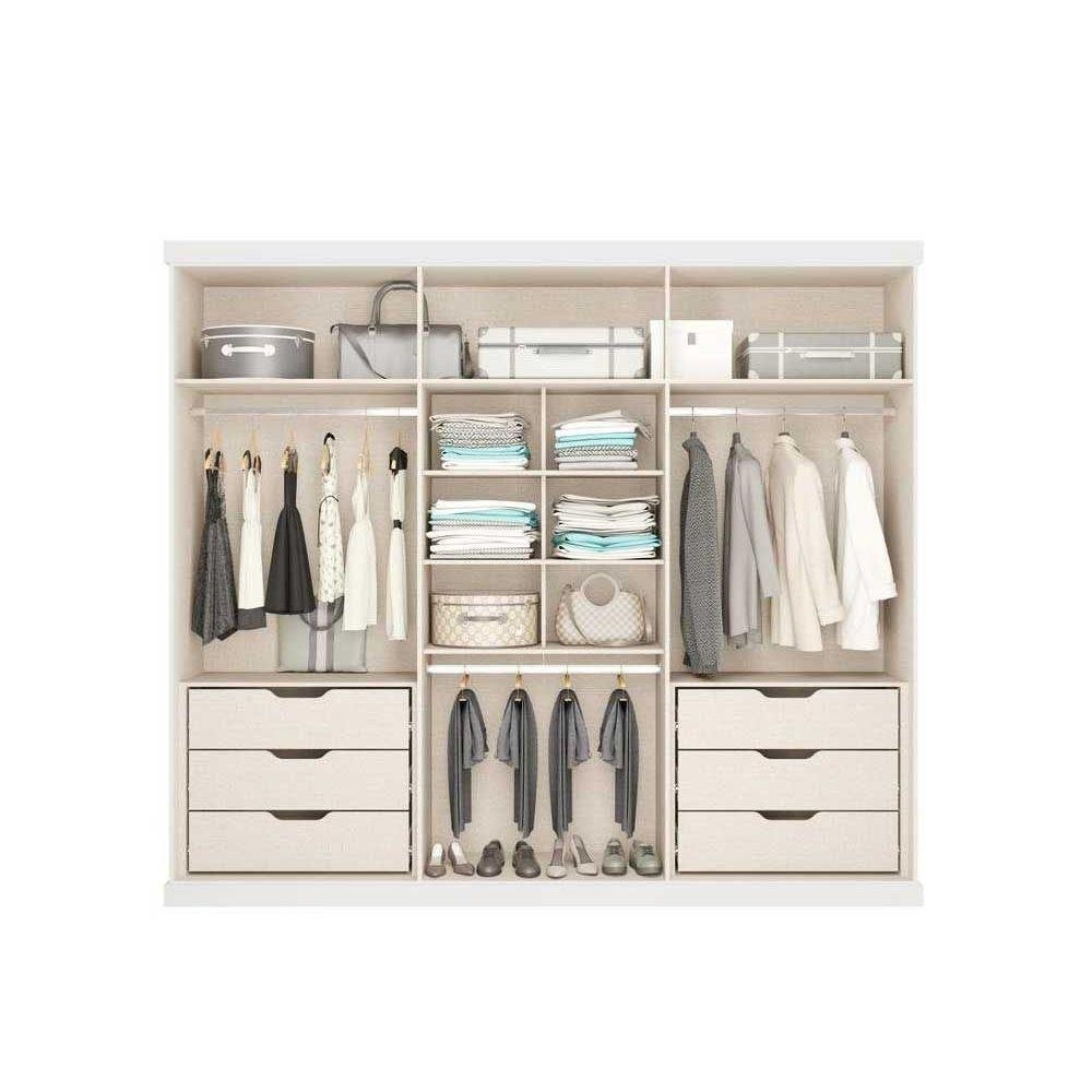 Guarda Roupa 6 Portas e 6 Gavetas Capri 1159 Freijo C/ Cinza Titanio ...