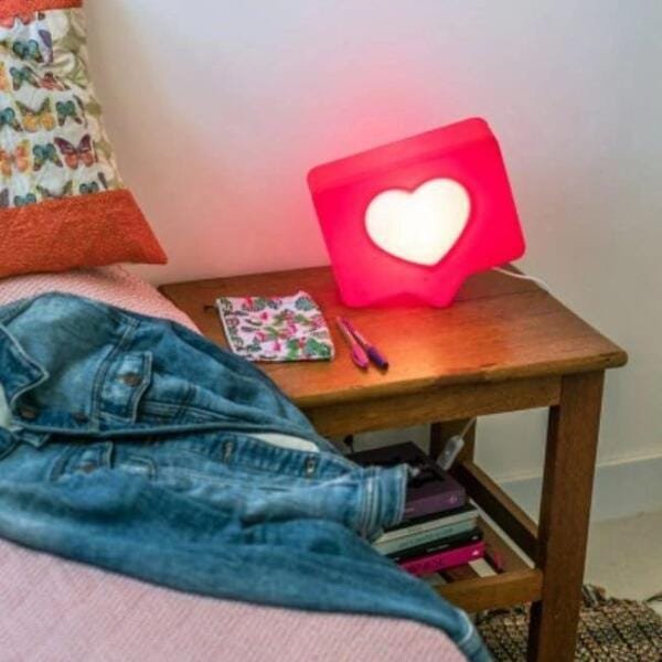 Luminária Ícone Amei Instagram Vermelho Bivolt Usare | MadeiraMadeira