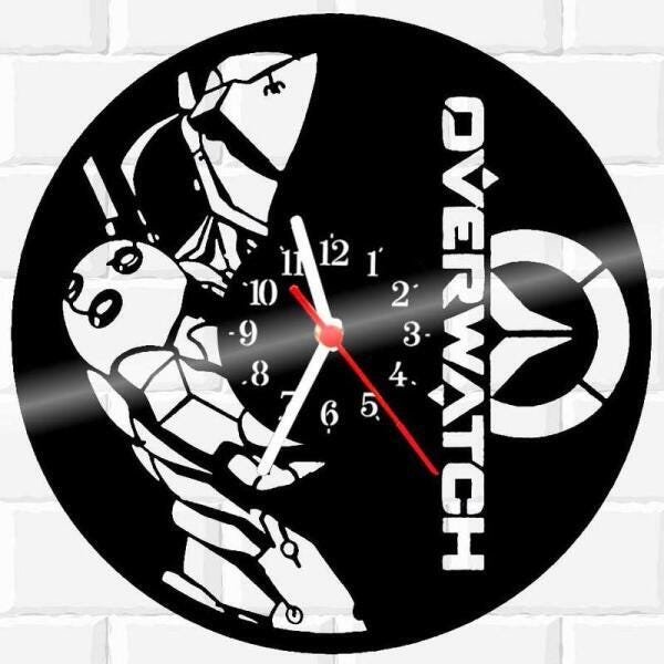 Relógio De Vinil Disco LP Parede Overwatch | MadeiraMadeira
