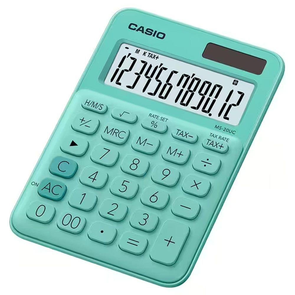 Calculadora de Mesa Casio Ms20uc 12 Dígitos Verde | MadeiraMadeira