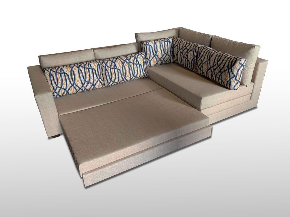 Sofá de Canto SFC_MM 010 que se Transforma em Sofá Cama de Casal Resistente e Confortável em ...