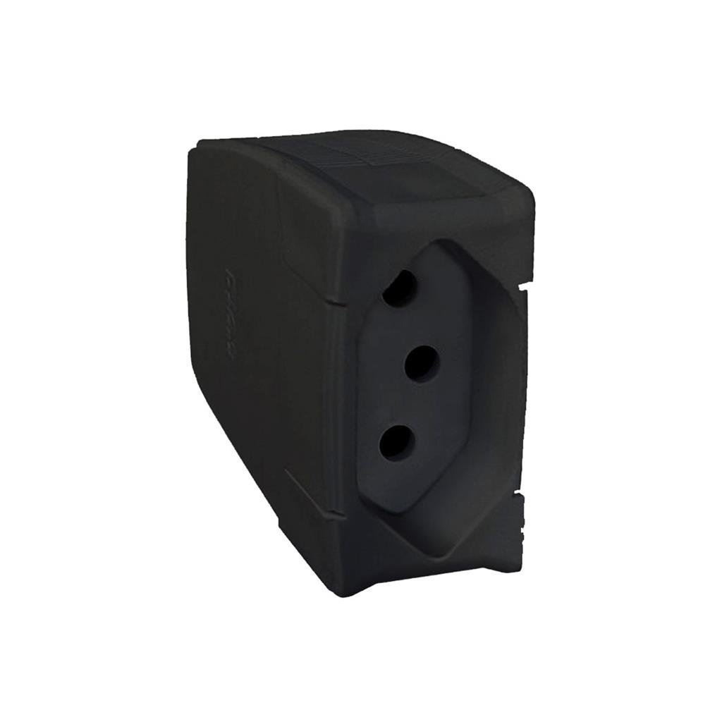 Plug Fêmea Axial Com Prensa Cabo 2P+T 20A 250V Preto Pial | MadeiraMadeira