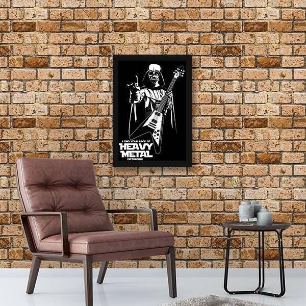 Quadro Decorativo Darth Vader Heavy Metal 34x23cm | MadeiraMadeira