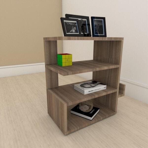 Estante E-Nichos Minimalista Com Nicho Marrom En50604Es | MadeiraMadeira