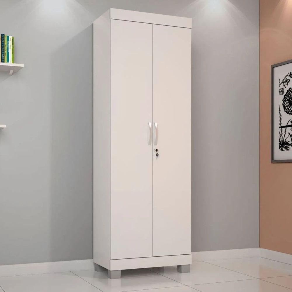 Multiuso Mucuri 2 Portas Com Chave Mobycasa Móveis Branco | MadeiraMadeira