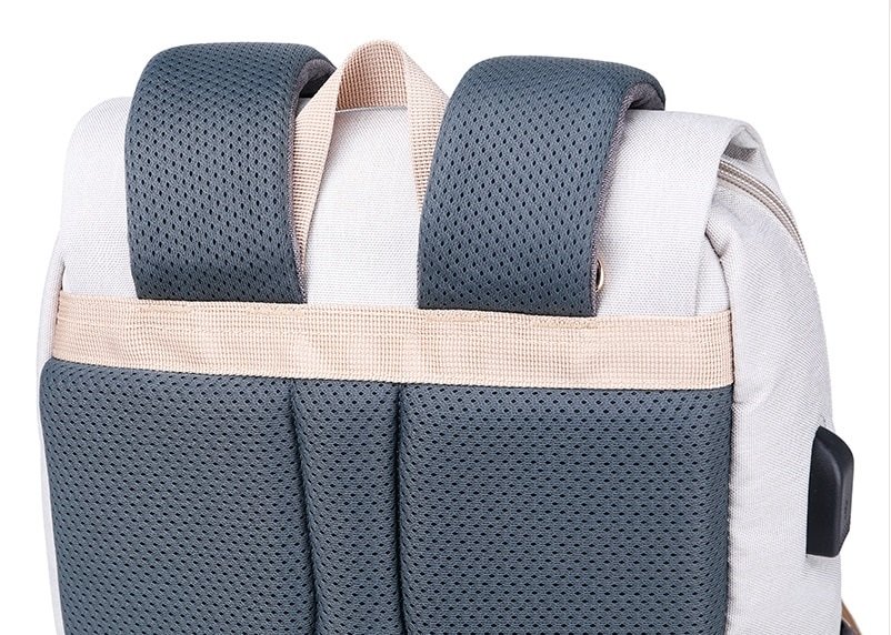 Mochila Maternidade Multiuso Famicare Cinza com Rosa | MadeiraMadeira