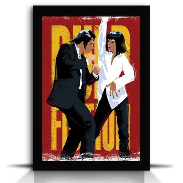 Quadro Pulp Fiction Fanart Com Moldura Imagem Perfeita | MadeiraMadeira
