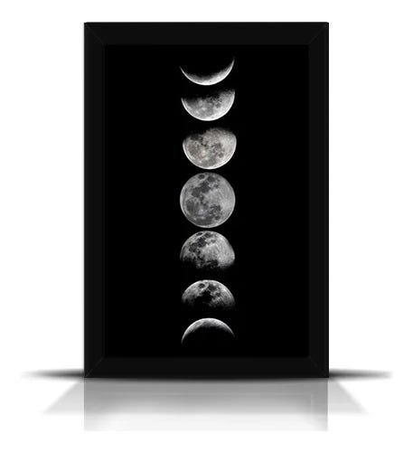 Quadro Fases da Lua Tumblr Com Moldura Imagem Nítida | MadeiraMadeira