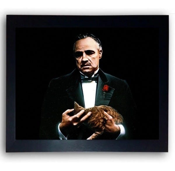 O Poderoso Chefão Quadro Godfather Com moldura 44X32 | MadeiraMadeira