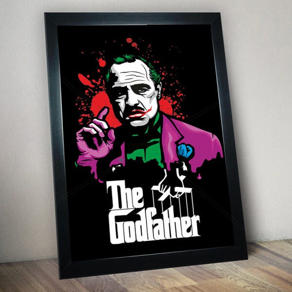 Quadro The Godfather O Poderoso Chefão Poster C/Moldura | MadeiraMadeira