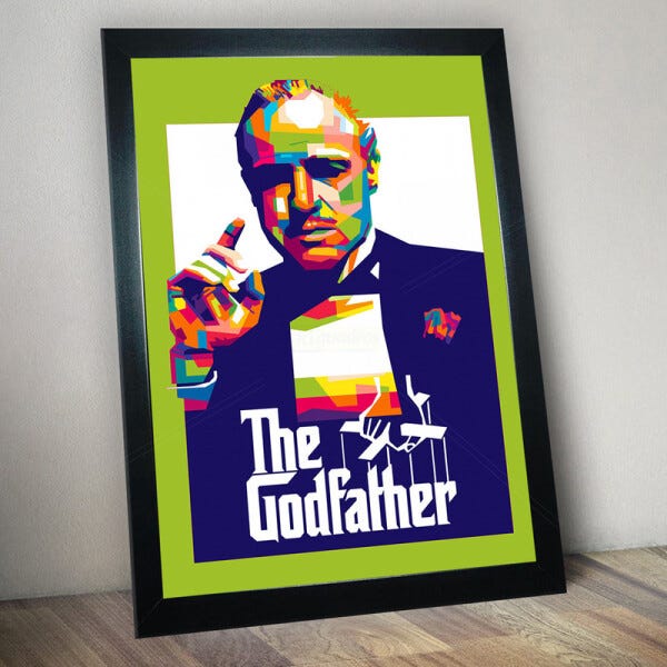 Quadro Filme O Poderoso Chefão The Godfather C/Moldura | MadeiraMadeira