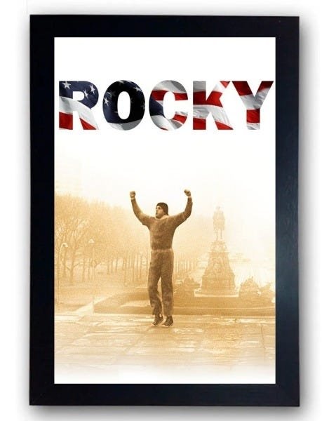 Quadro Poster Rocky Balboa Sylvester Stallone de moldura | MadeiraMadeira