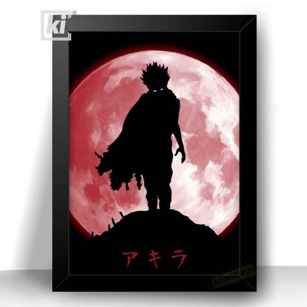 Quadro Poster Akira Tetsuo Shima Arte Anime moldura 44x32cm ...