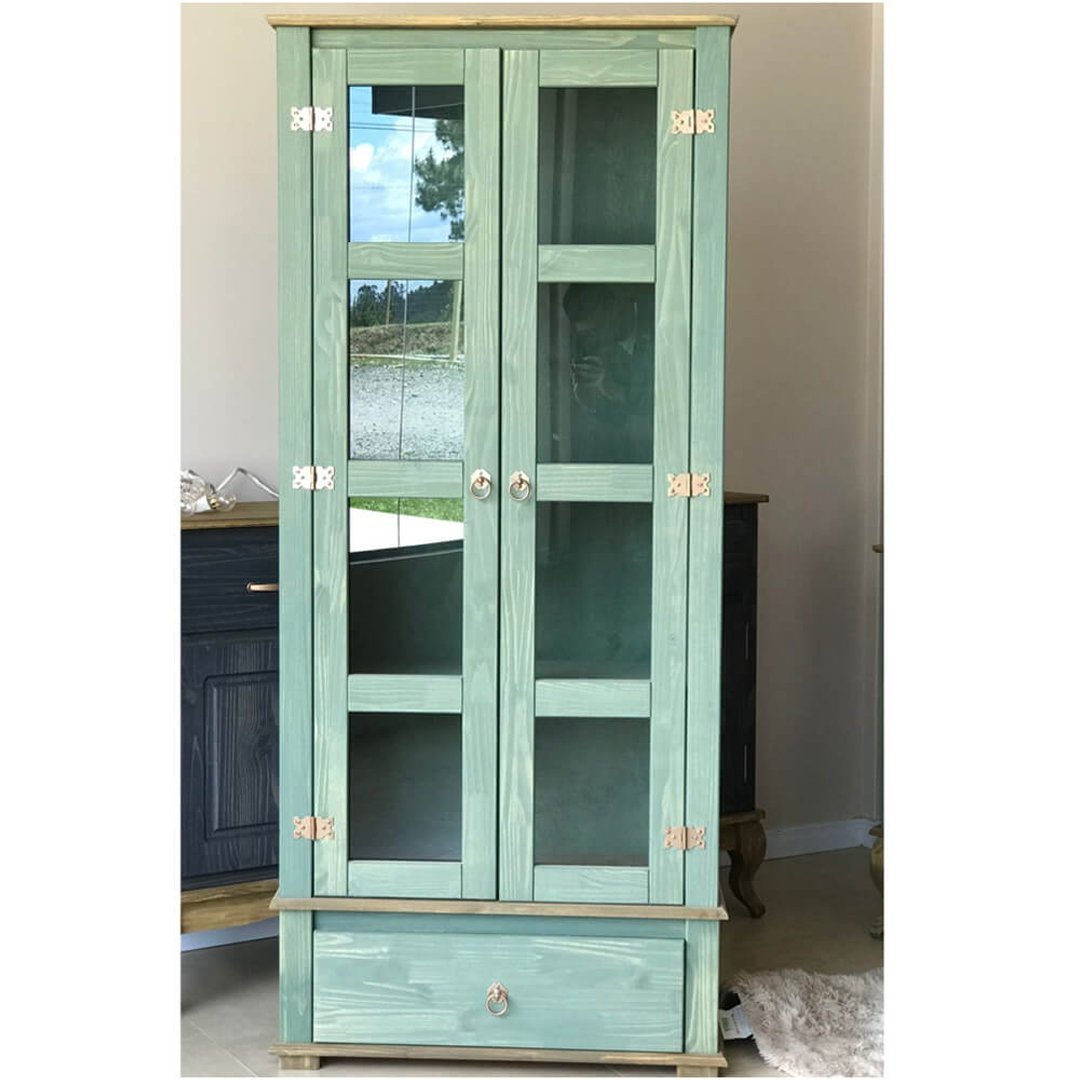 Estante 2 Portas 1 Gaveta D106 Verde | MadeiraMadeira