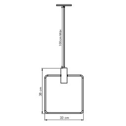 Pendente Luminária Marko Quadrado - Dourado | MadeiraMadeira