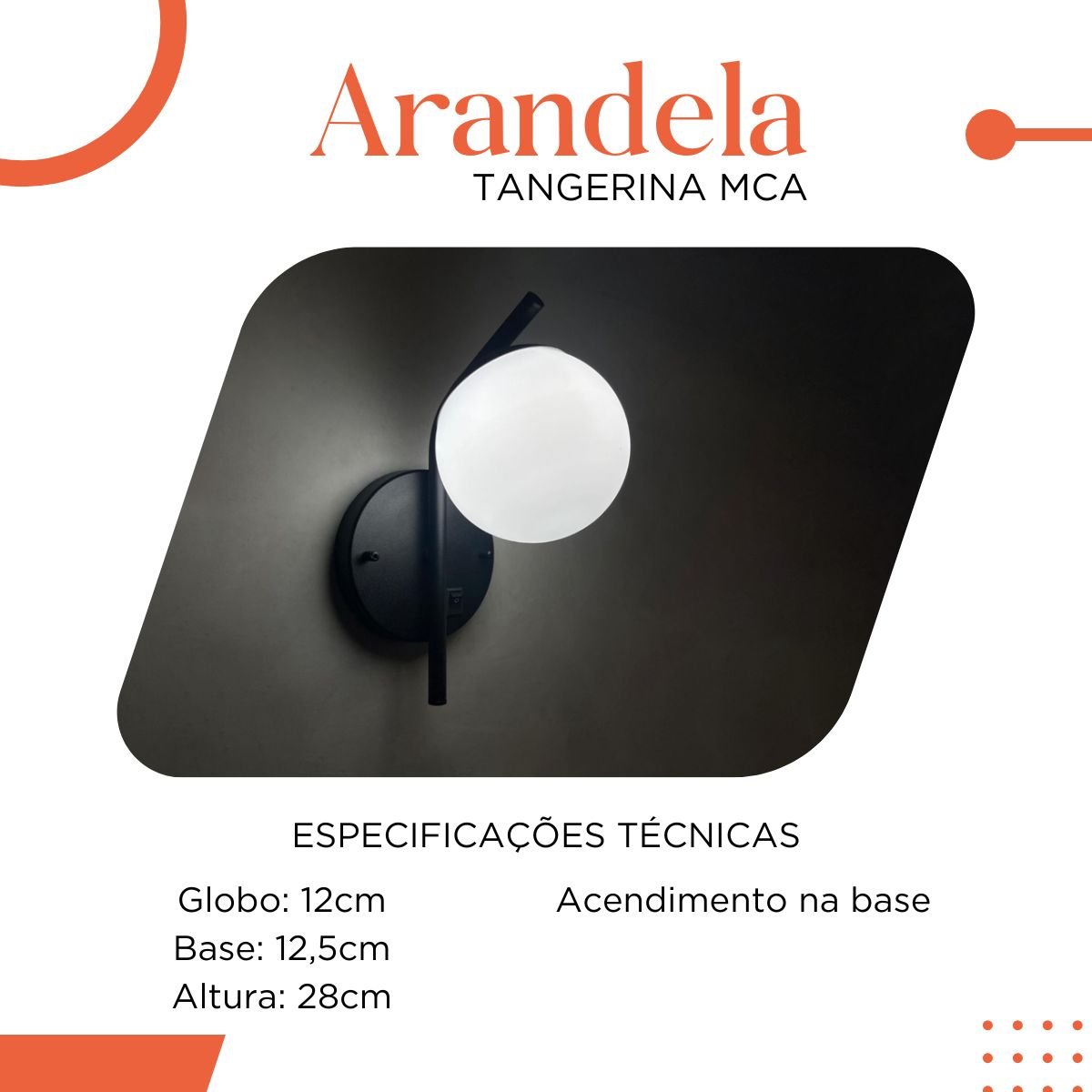 Arandela Parede Inclinada em Aluminio com Acendimento na Base Liga e ...