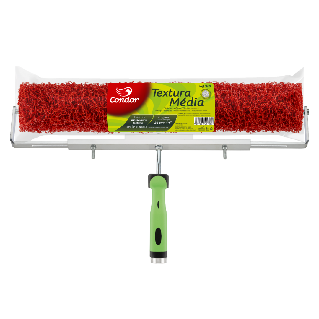 ROLO DUPLO TEXTURA RUSTICA BIG 36CM COM GARFO CONDOR 910 | MadeiraMadeira