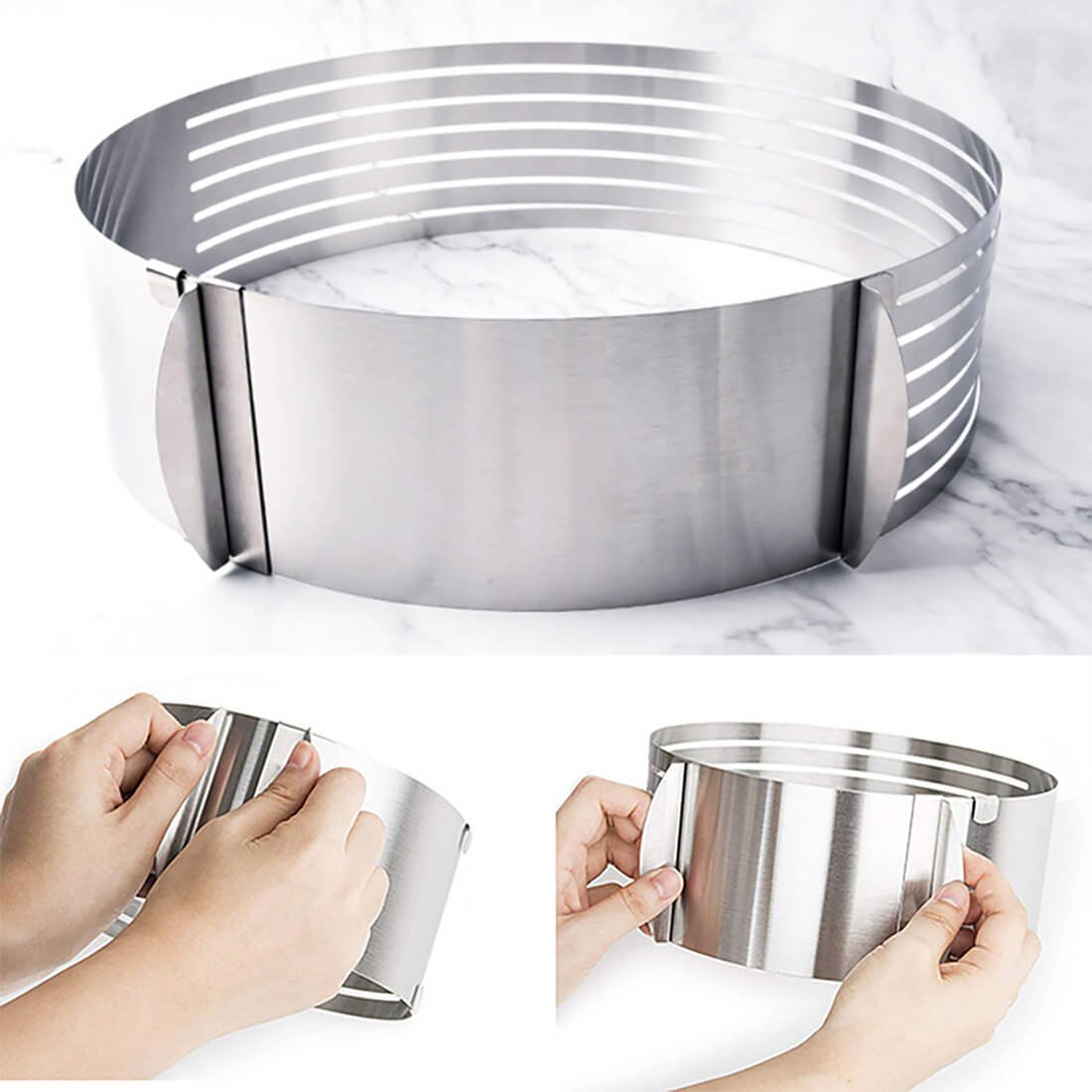 Forma de Fatiar Cortar Camadas De Bolo Tortas Regulável 30cm ...