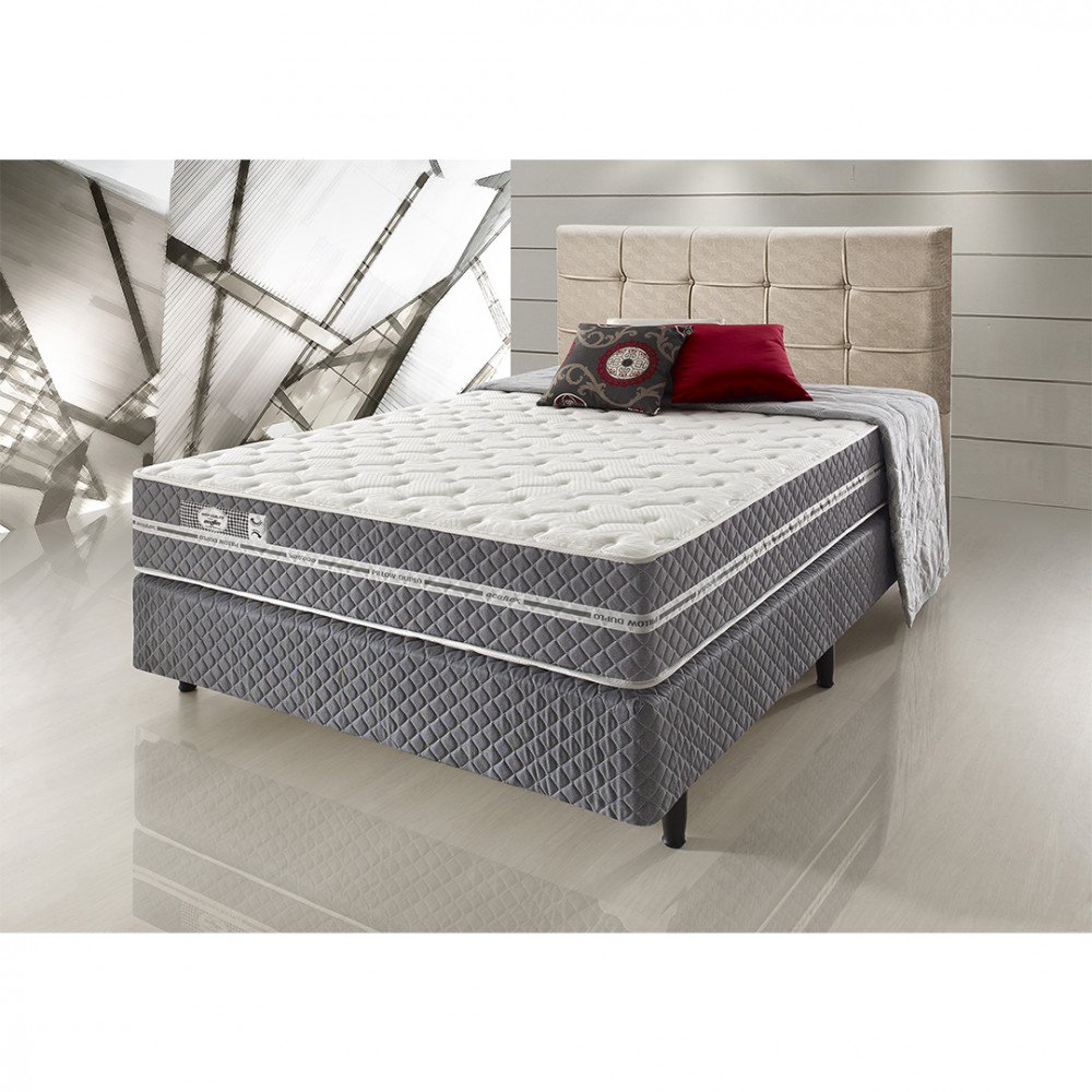 Conjunto Box Casal Ecoflex High Quality 1,38x1,88 | MadeiraMadeira