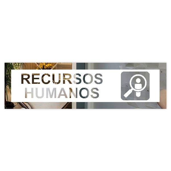 Placa Sinalização Recursos Humanos Em Espelho Jateado Modelo SI8IJ ...
