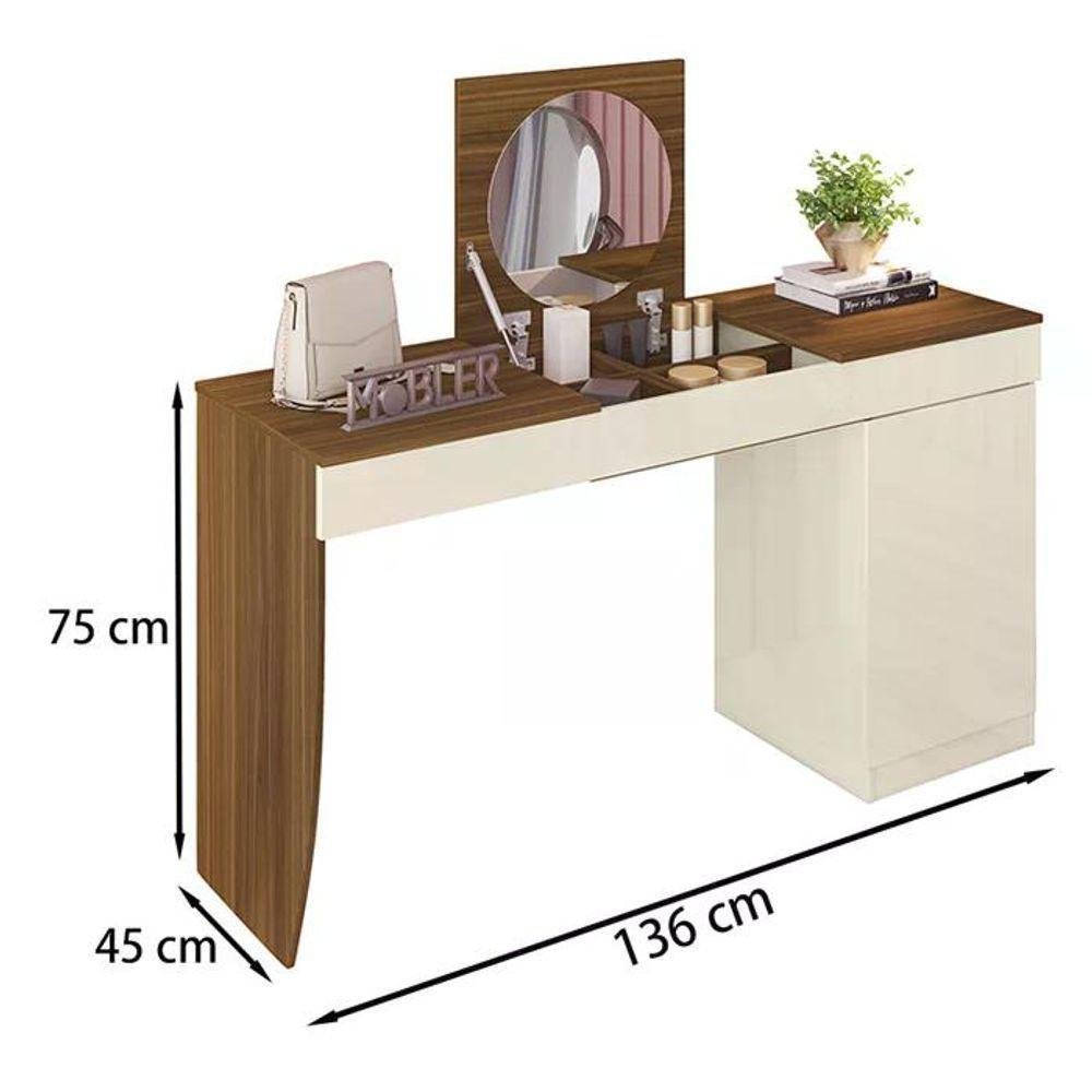 Escrivaninha Penteadeira Freijo Off White Mbl | MadeiraMadeira