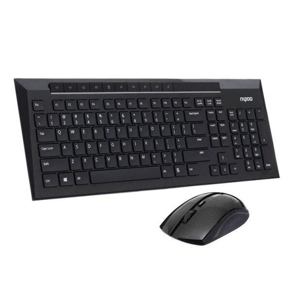 Kit Teclado Rapoo Combo 8200P Preto/C Mouse | MadeiraMadeira