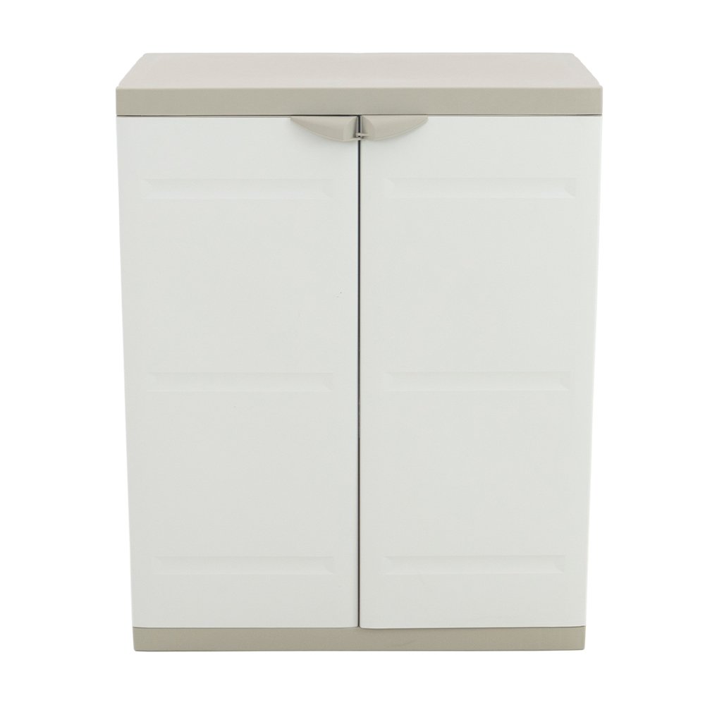 Armário Multiuso Plástico Titanium Gabinete Bege Plastiken | MadeiraMadeira