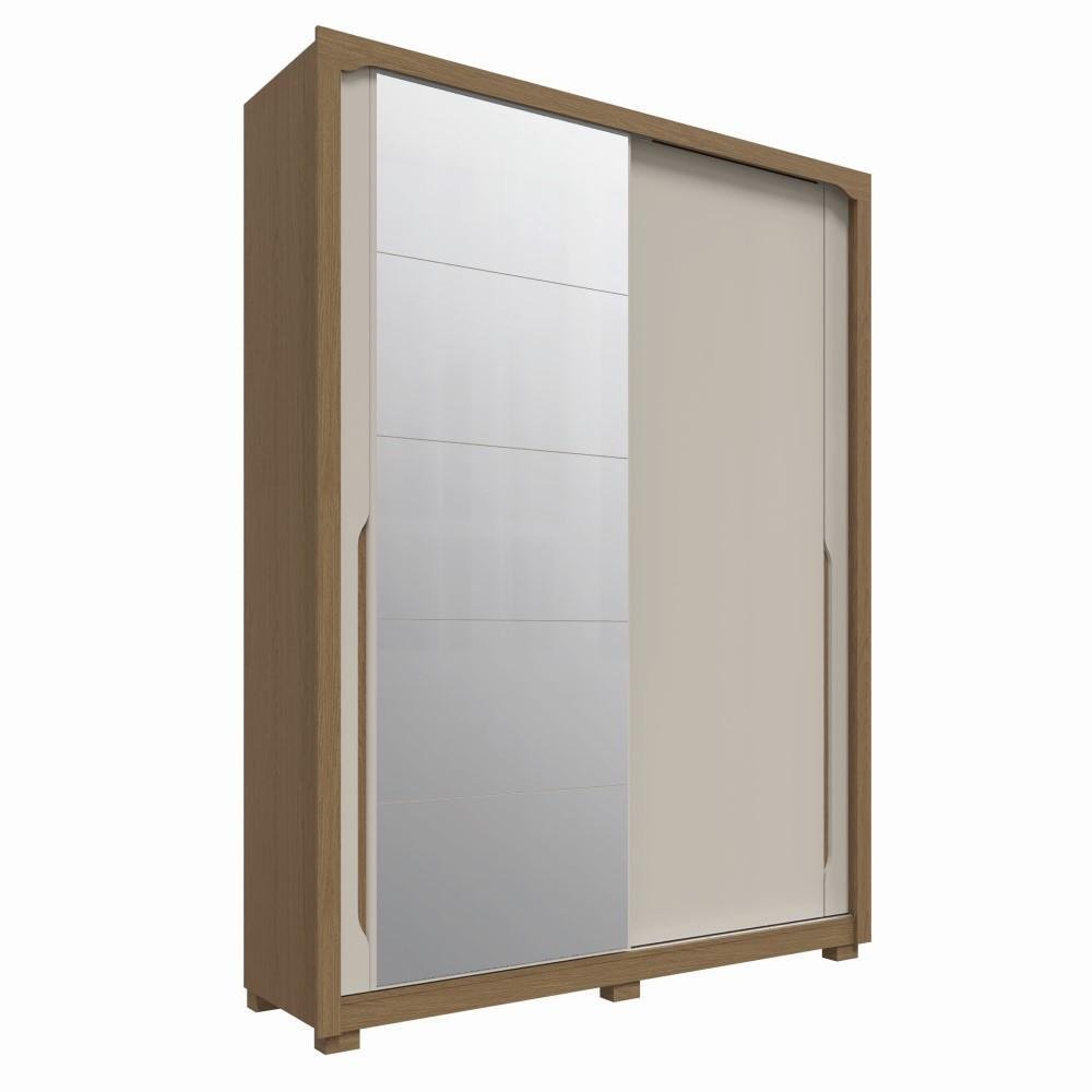 Guarda Roupa 2 Portas de Correr Com Espelho Meaípe MDF Móveis Rimo ...