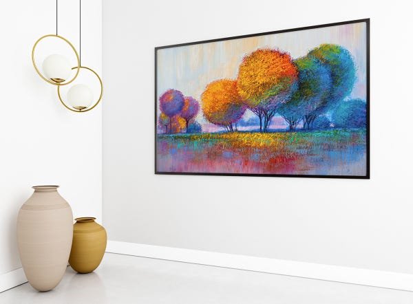 Quadro em Canvas Bosque ao Por do Sol 40x60 Borda Infinita | MadeiraMadeira