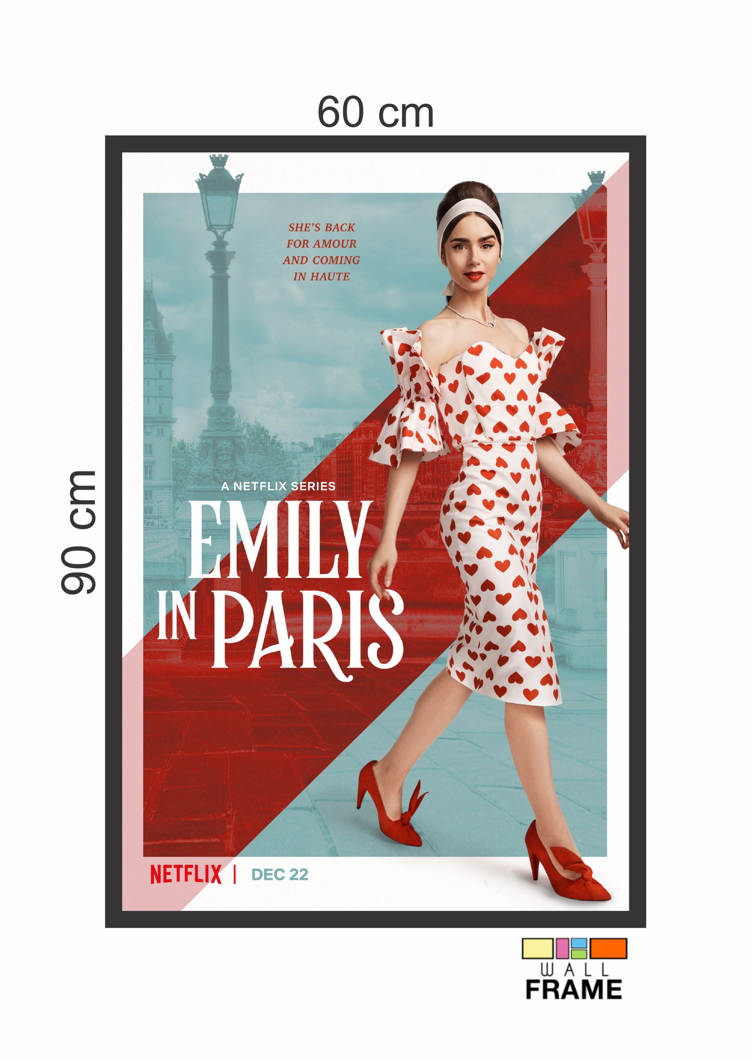 Quadro Pôster Série Emily em Paris 60x90 | MadeiraMadeira