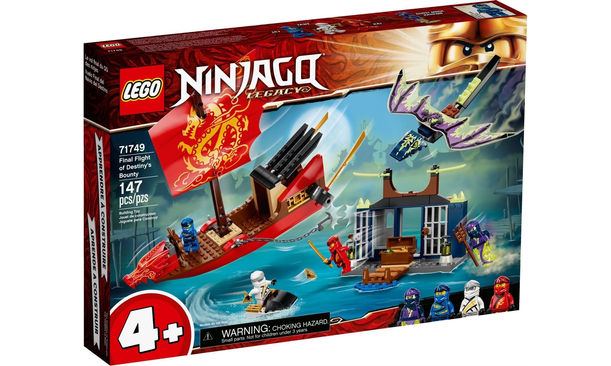 Blocos de Montar - Lego Ninjago - Voo Final do Barco do Destino LEGO DO ...