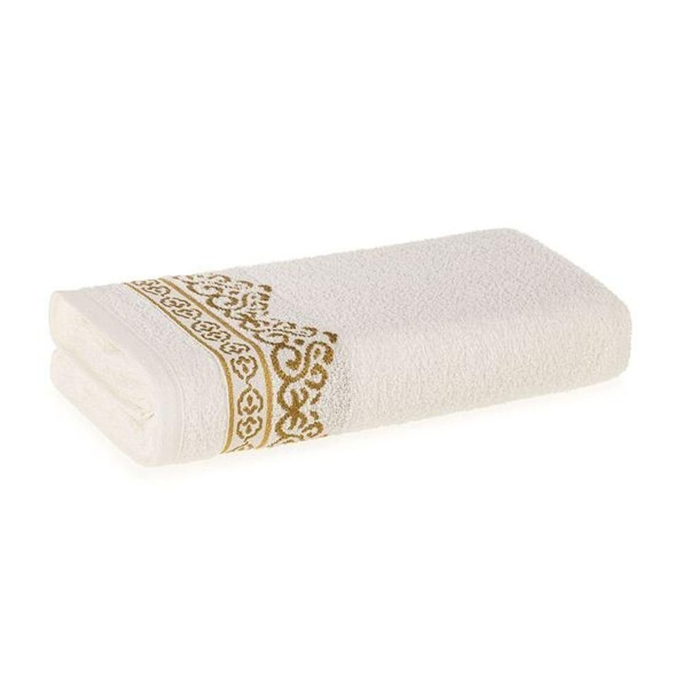 Toalha de Banho Fio Cardado Mayan Ivory/dourado | MadeiraMadeira