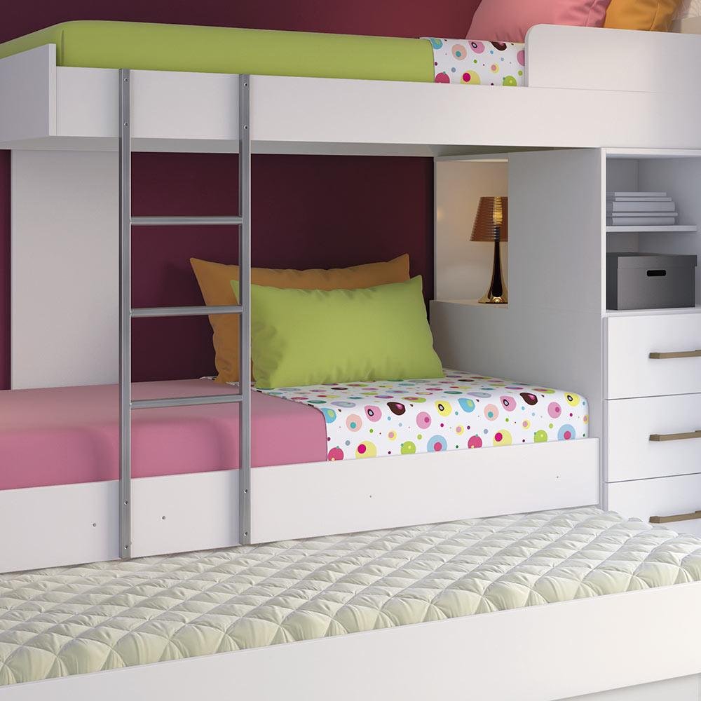 Cama Treliche Com 3 Gavetas Branco Plus Santos Andirá | MadeiraMadeira