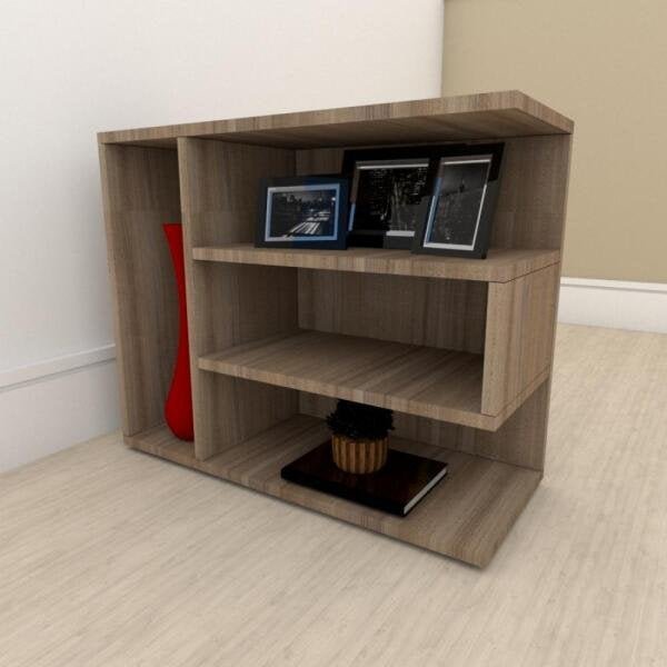 Kit 2 Mesa De Cabeceira E-Nichos Simples Marrom En51104Kit | MadeiraMadeira