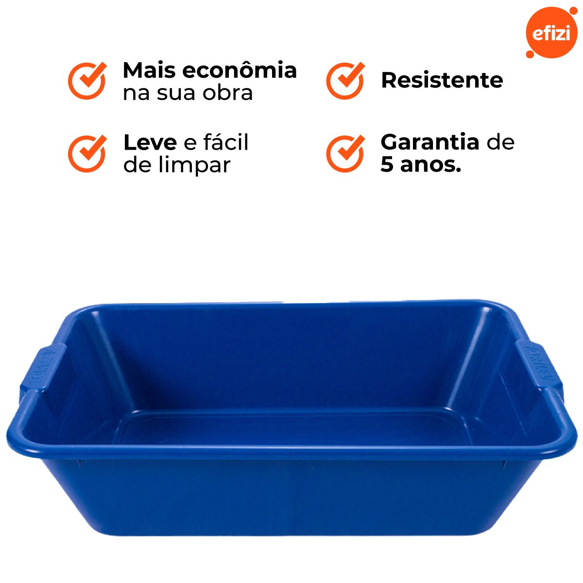 Kit 5 Caixas de Massa 40 Litros Azul Afort | MadeiraMadeira