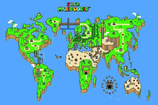 Adesivo Decorativo de Parede Super Mario World | MadeiraMadeira