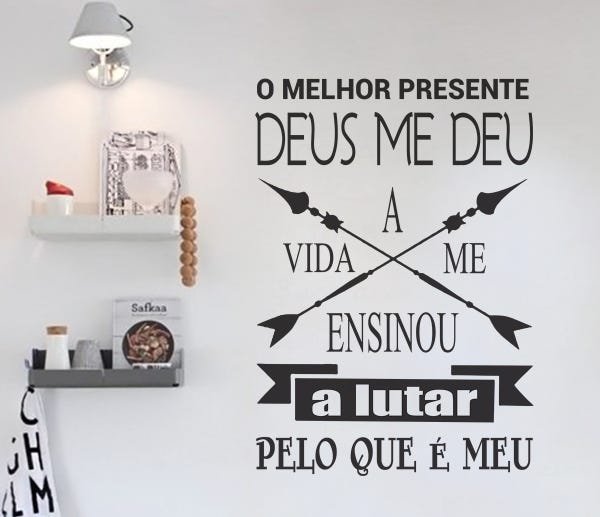 Adesivo Decorativo de Parede Frase o Melhor Presente de Deus ...
