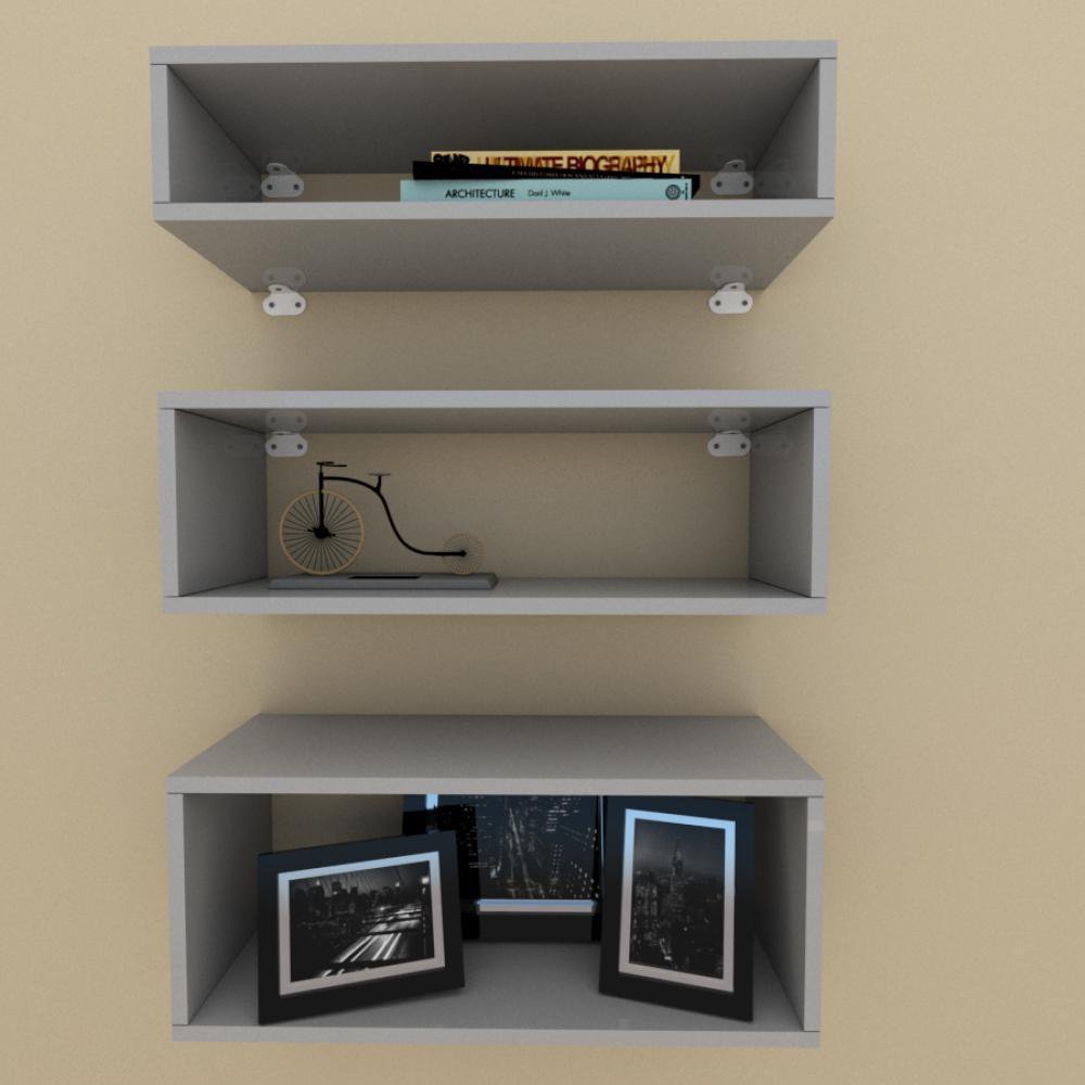 Kit Nichos Modernos Cinza Modelo Aen15302 | MadeiraMadeira