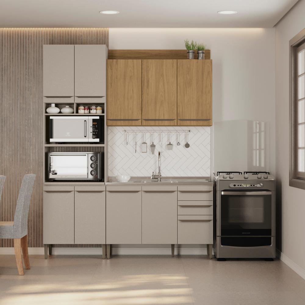 Cozinha Compacta Kappesberg Versa Conect/itapuã 3 Peças | MadeiraMadeira