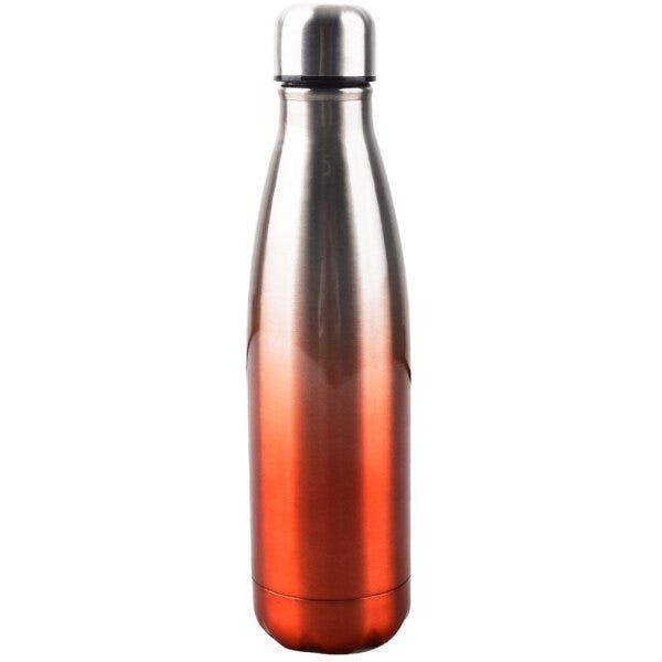 Garrafa Squeeze Inox Isotérmica 500ml Fitness Água Academia - Laranja ...