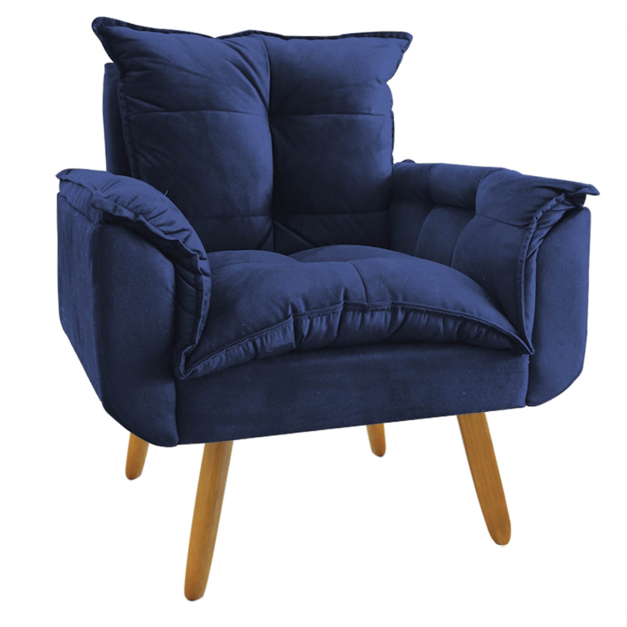 Poltrona Opala Plus Veludinho Azul Marinho - Bela Casa Shop ...