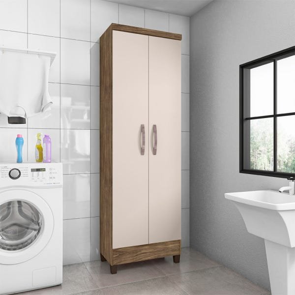 Armário Multiuso 2 Portas Cairo Teka Champagne Clique Chique | MadeiraMadeira