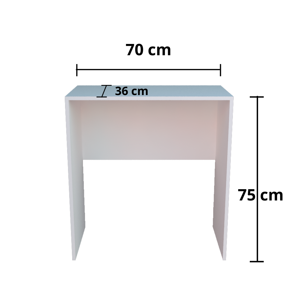 Mesinha para notebook pequena 70x36cm - Branco Cor: Branco | MadeiraMadeira
