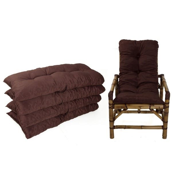 Kit 4 Almofadas para Cadeira de Bambu Vime - 30 | MadeiraMadeira